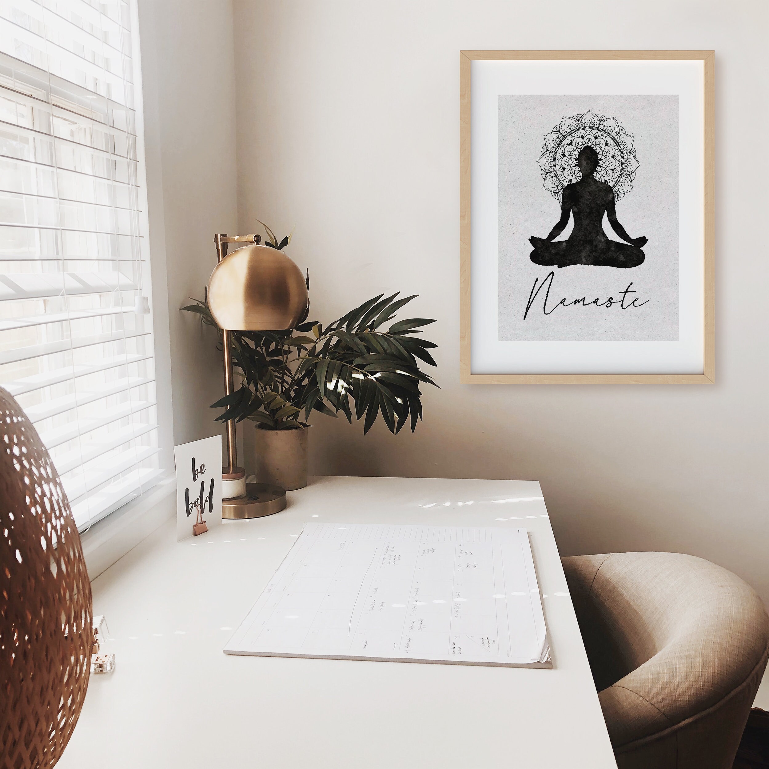 Namaste Printable Namaste Poster Spiritual Wall Art Yoga Studio Décor ...