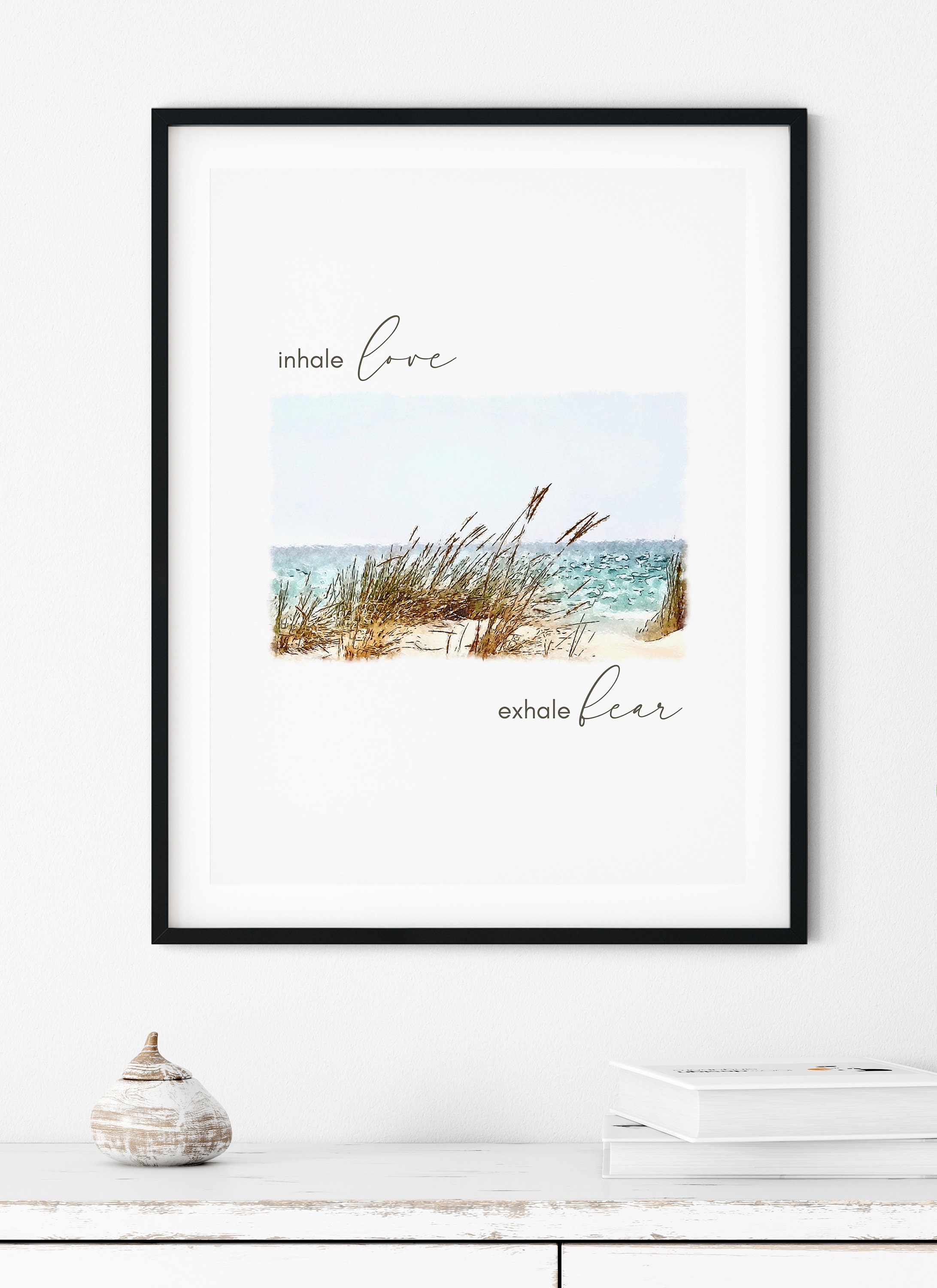 Inhale Exhale Poster | Printable Wall Art Poster | Printable Quote ...