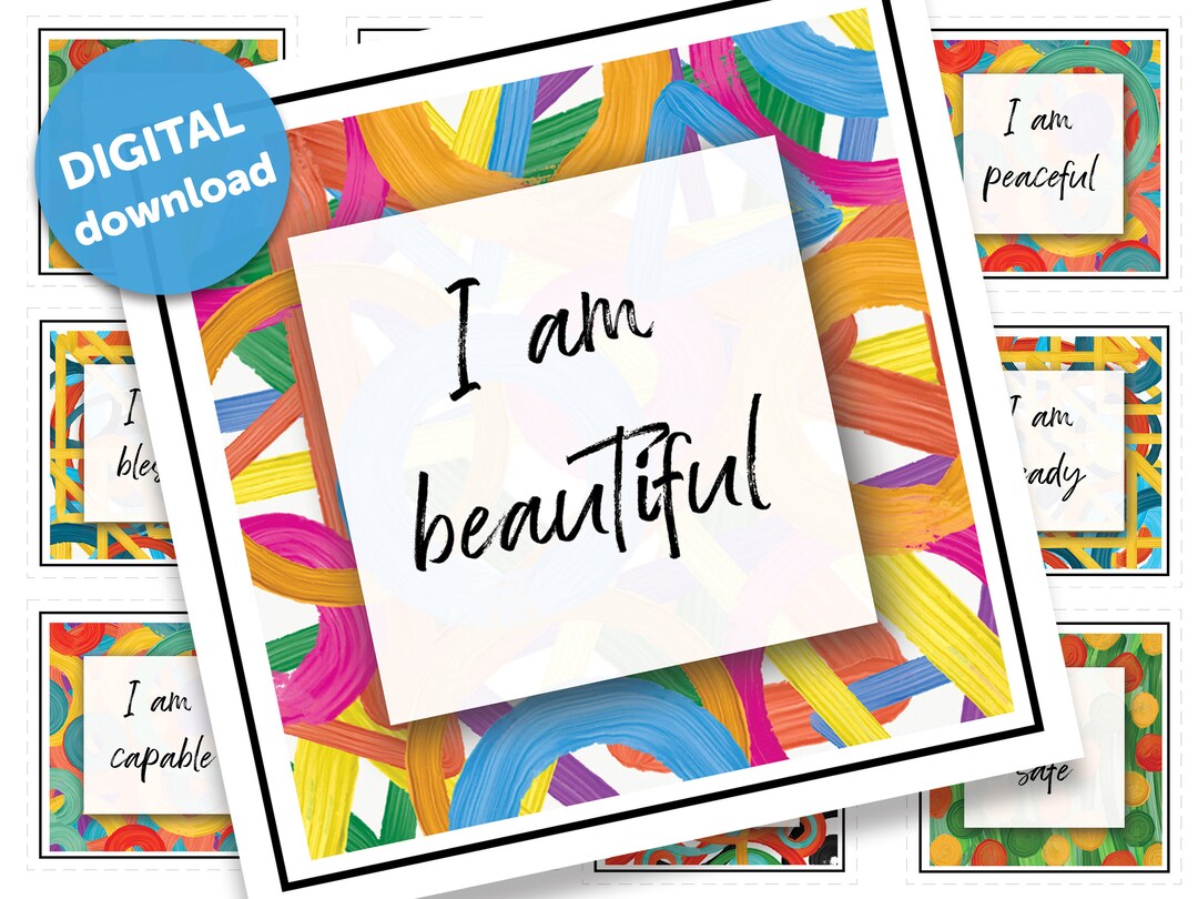Positive Affirmation Cards | Vision Board Printables | Self-care ...