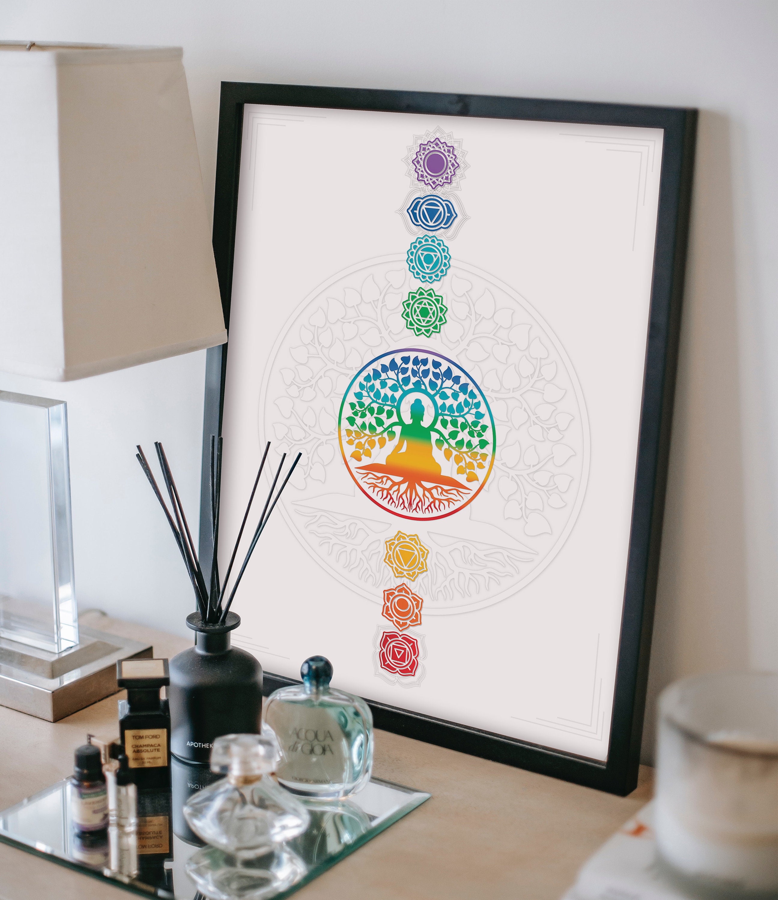 Chakra Art Poster Chakra Wall Art Chakra Printable Poster Yoga Studio ...