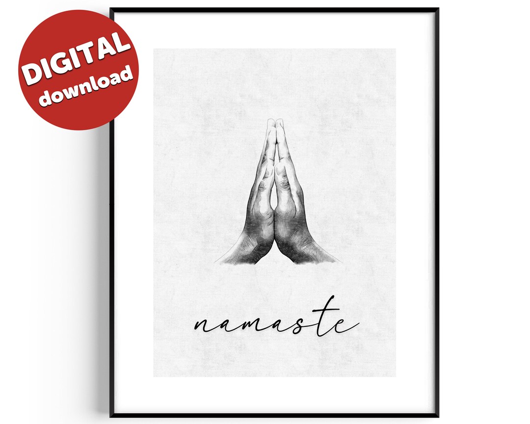 Namaste Printable | Namaste Print | Meditation Print | Spiritual Wall ...