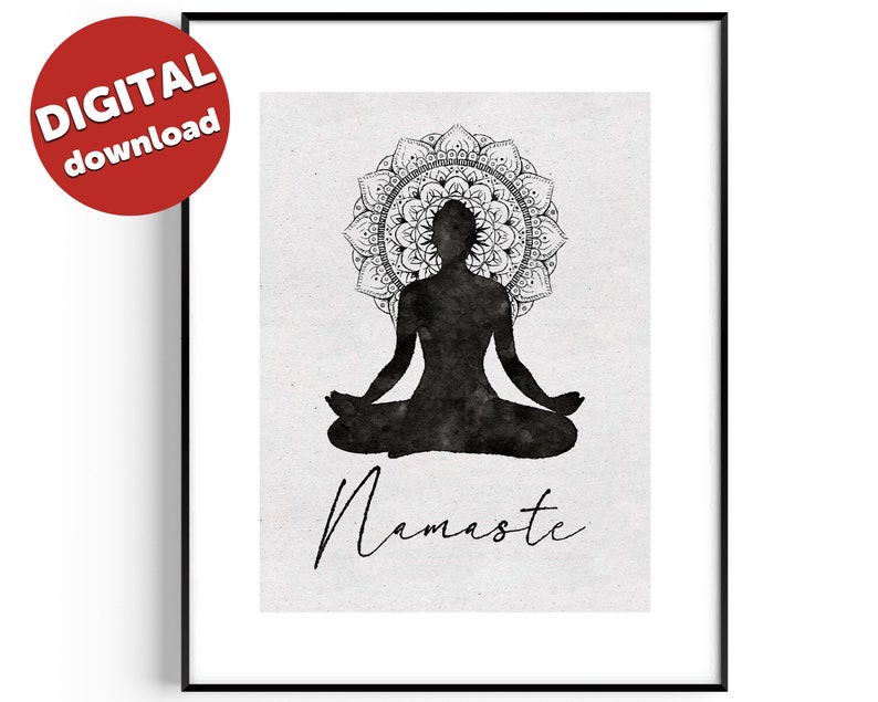 Namaste Printable Namaste Poster Spiritual Wall Art Yoga Studio Décor ...