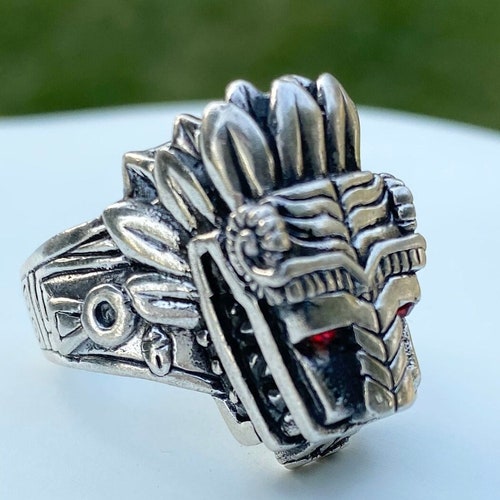 Quetzalcoatl Aztec Kukulkan Mayan Ring Solid Silver 925 / - Etsy