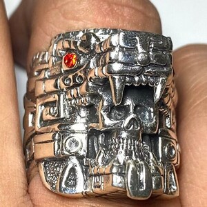 Aztec Quetzal Warrior Ring 925 Silver Quetzalcoatl Guerrero Huracán ...