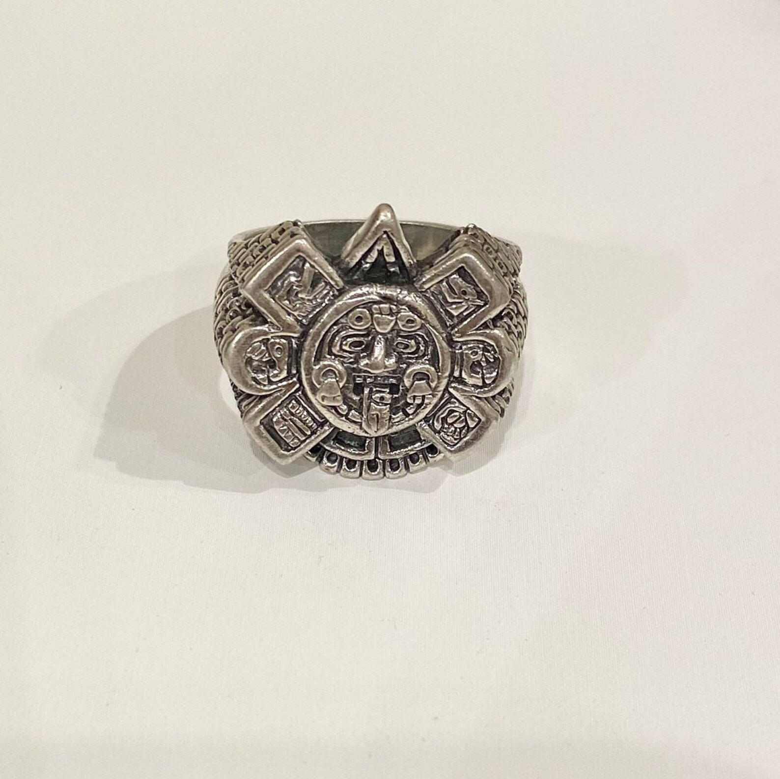 Mayan Aztec Calendar Silver 925 Ring / Anillo Calendario Maya - Etsy