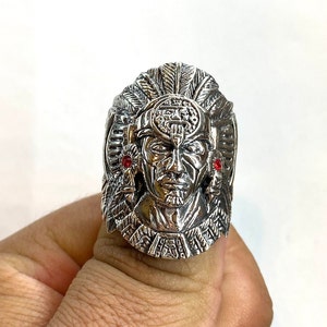 Aztec Sun God Warrior Ring Silver 925 Anillo Tonatiuh Sol Dios Azteca ...