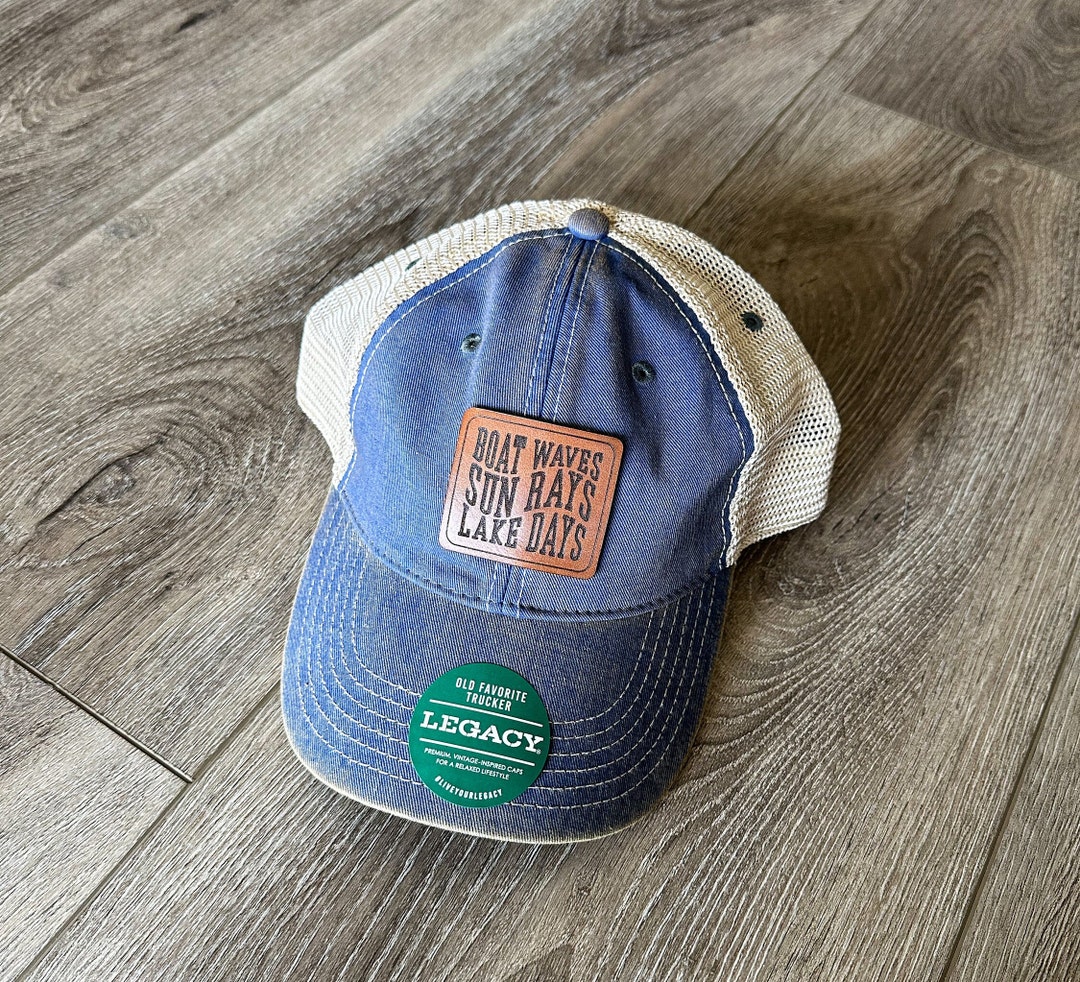 Lake Day Hat Summer Hat Leather Patch Hat Summer Apparel Hat for Summer ...