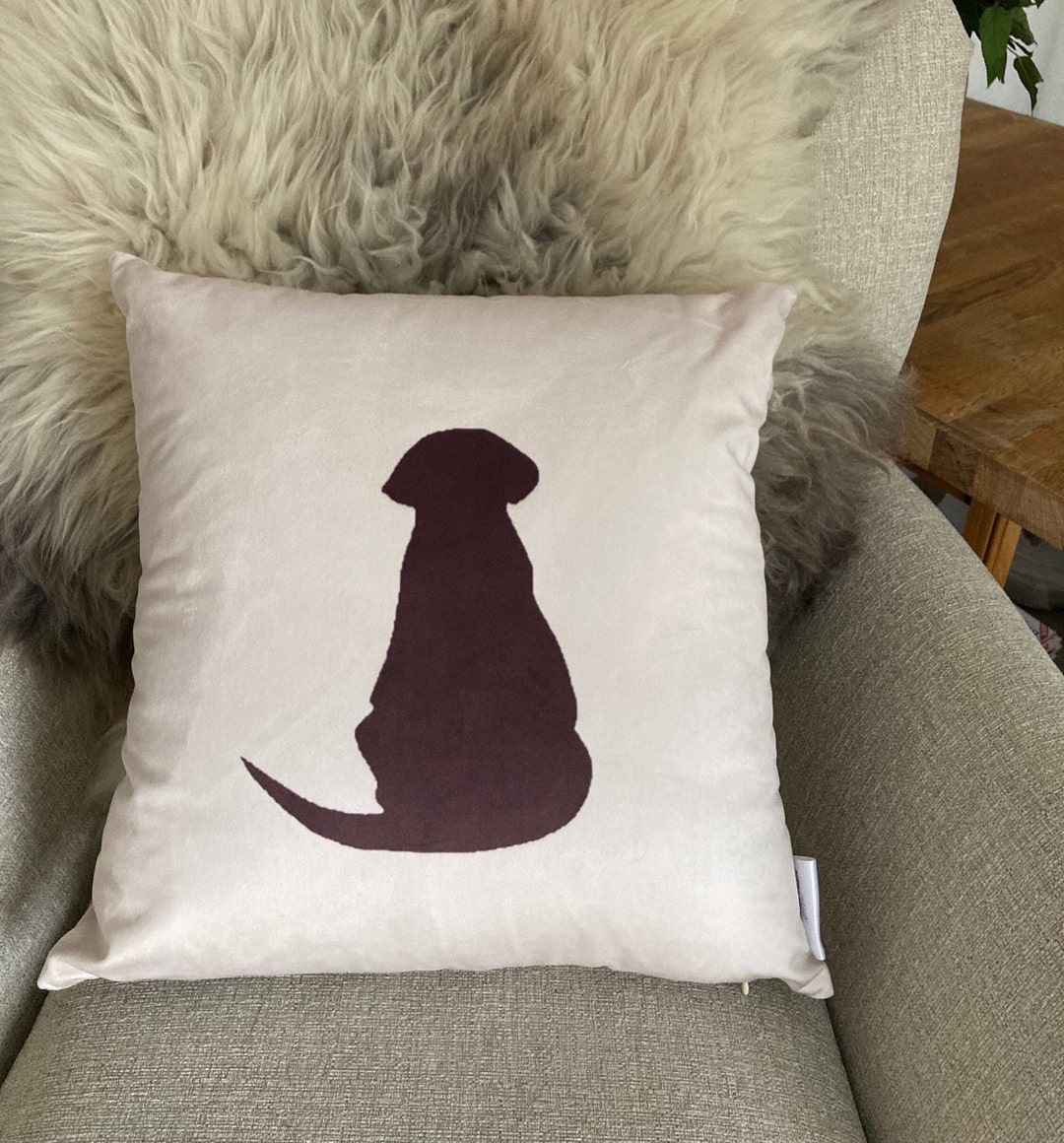 Chocolate Labrador Cushion Cover: Dog Lover Gift, Artist Velour - Etsy