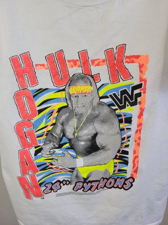 1991 S Hulk Hogan 24" Pythons WWF Shirt. Rare, Collec… - Gem