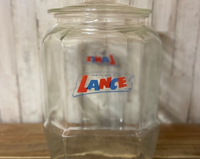 Vintage Lance Glass Jar With Lid - Etsy