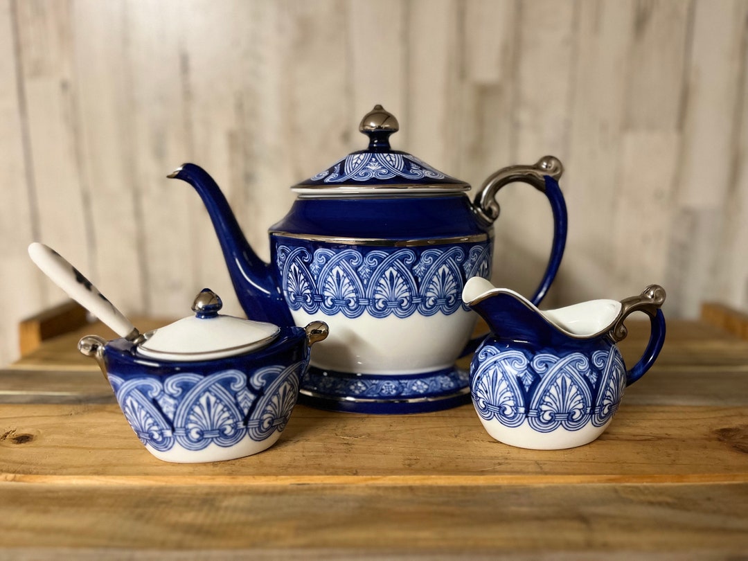 Vintage Bombay Teapot Set Tea Service - Etsy
