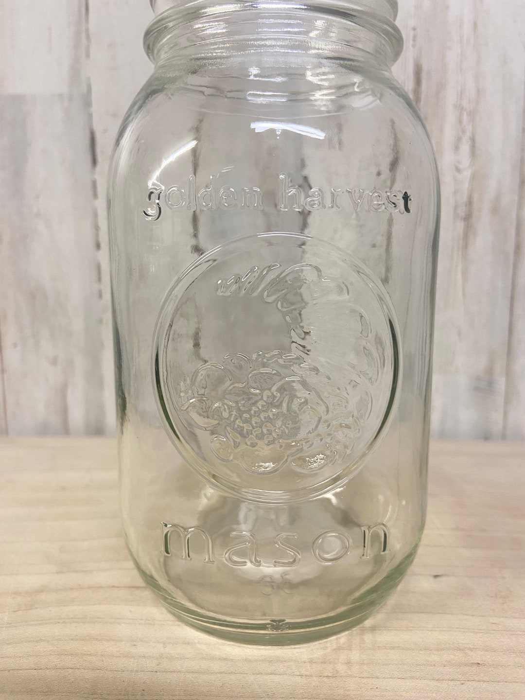 Vintage Golden Harvest Mason Canning Jar 1qt - Etsy