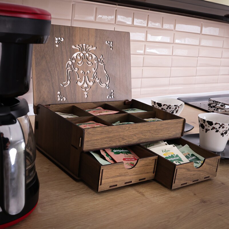 Tea Box Organizer - Etsy