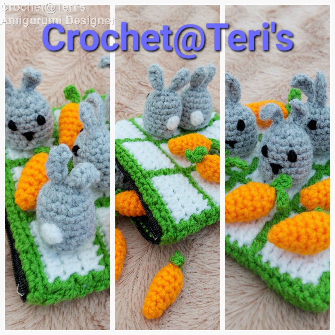 Rabbit and Carrot Tic Tac Toe Game PATTERN ONLY - Etsy
