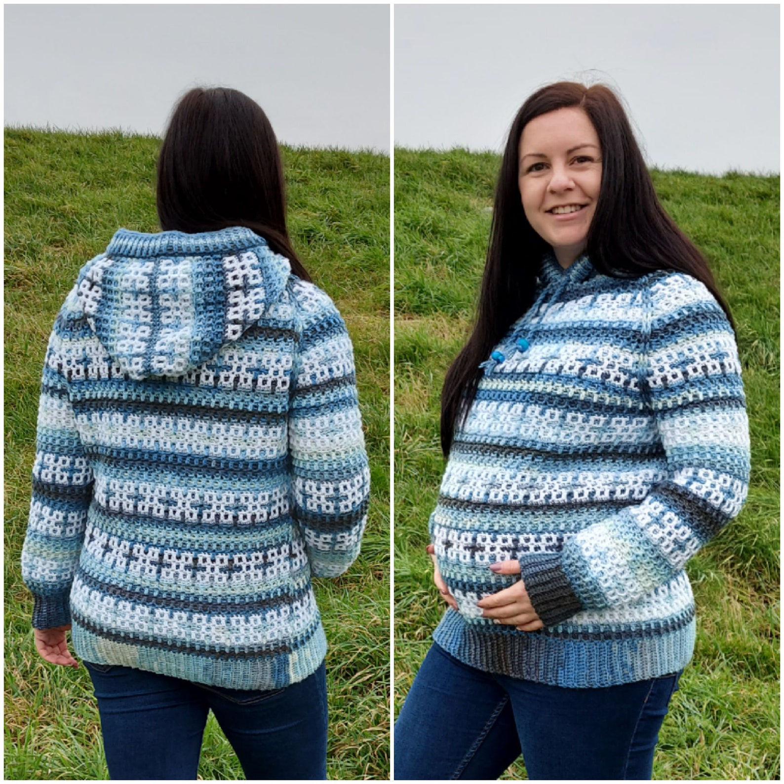 Little Squares Hoodie Pattern - Etsy