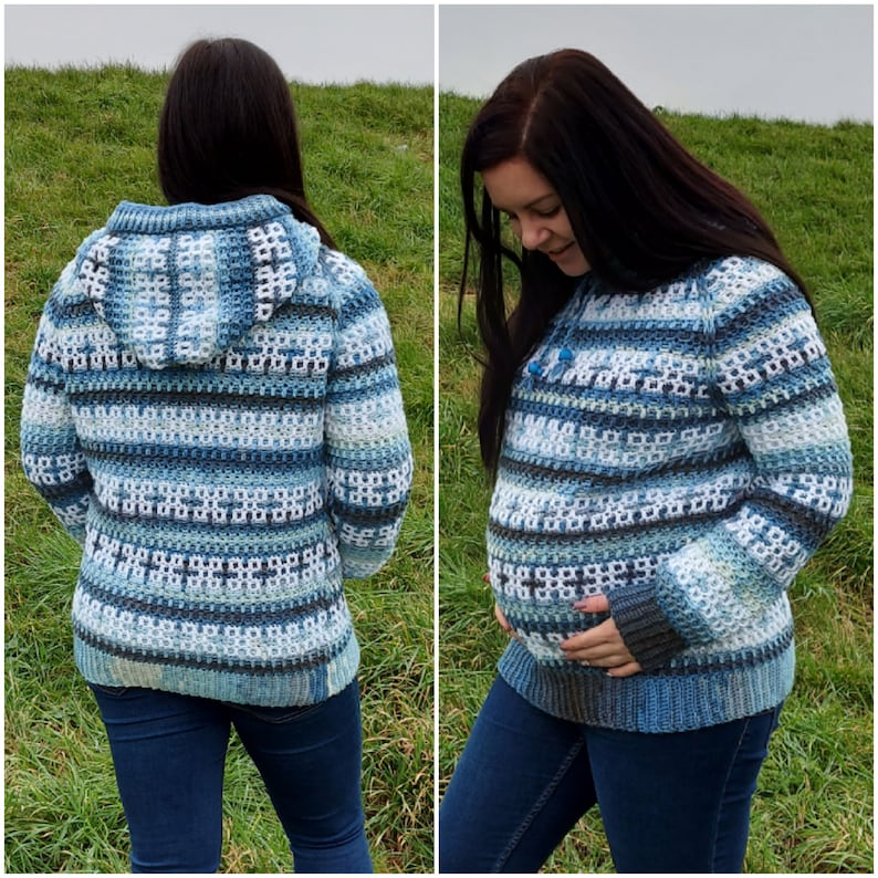 Little Squares Hoodie Pattern - Etsy