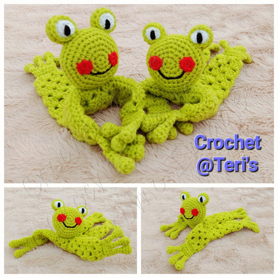 Happy Frog Granny Hexagon Lovey PATTERN ONLY - Etsy