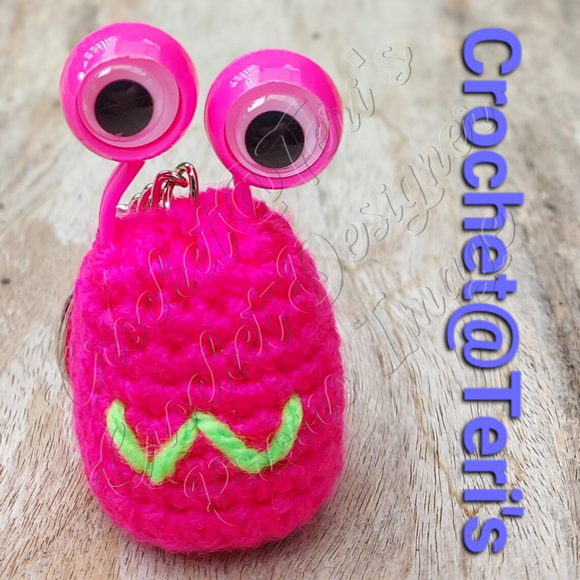 Pulling Faces Googly Eyed Alien Keychains PATTERN ONLY - Etsy