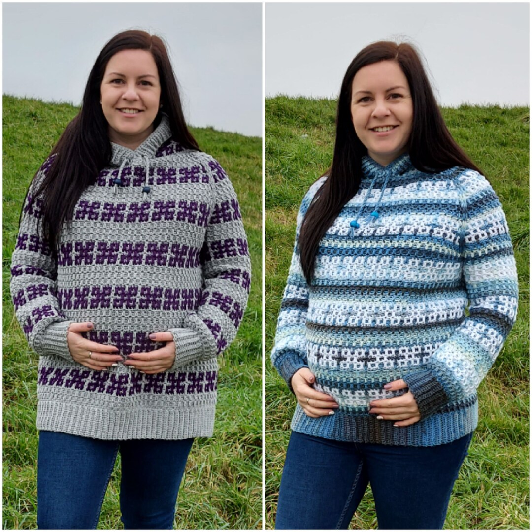 Little Squares Hoodie Pattern - Etsy