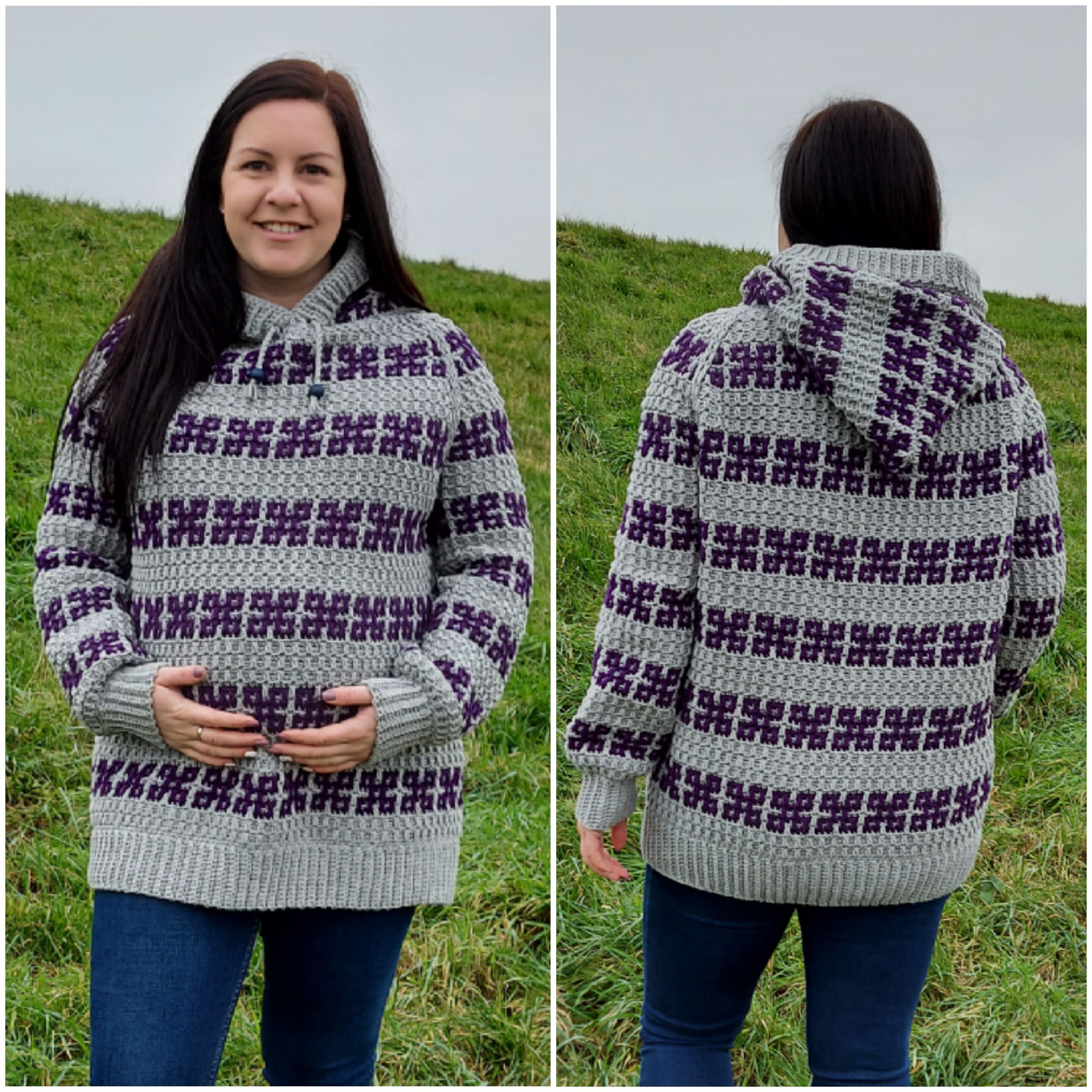 Little Squares Hoodie Pattern - Etsy