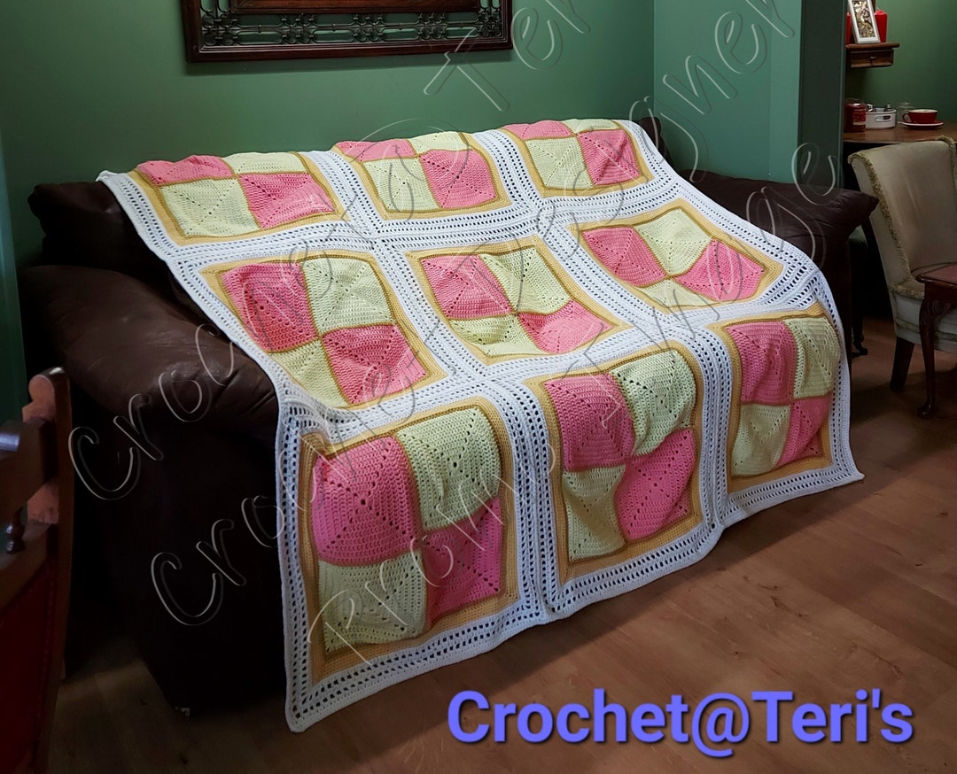 Battenberg Cake Throw PATTERN ONLY - Etsy