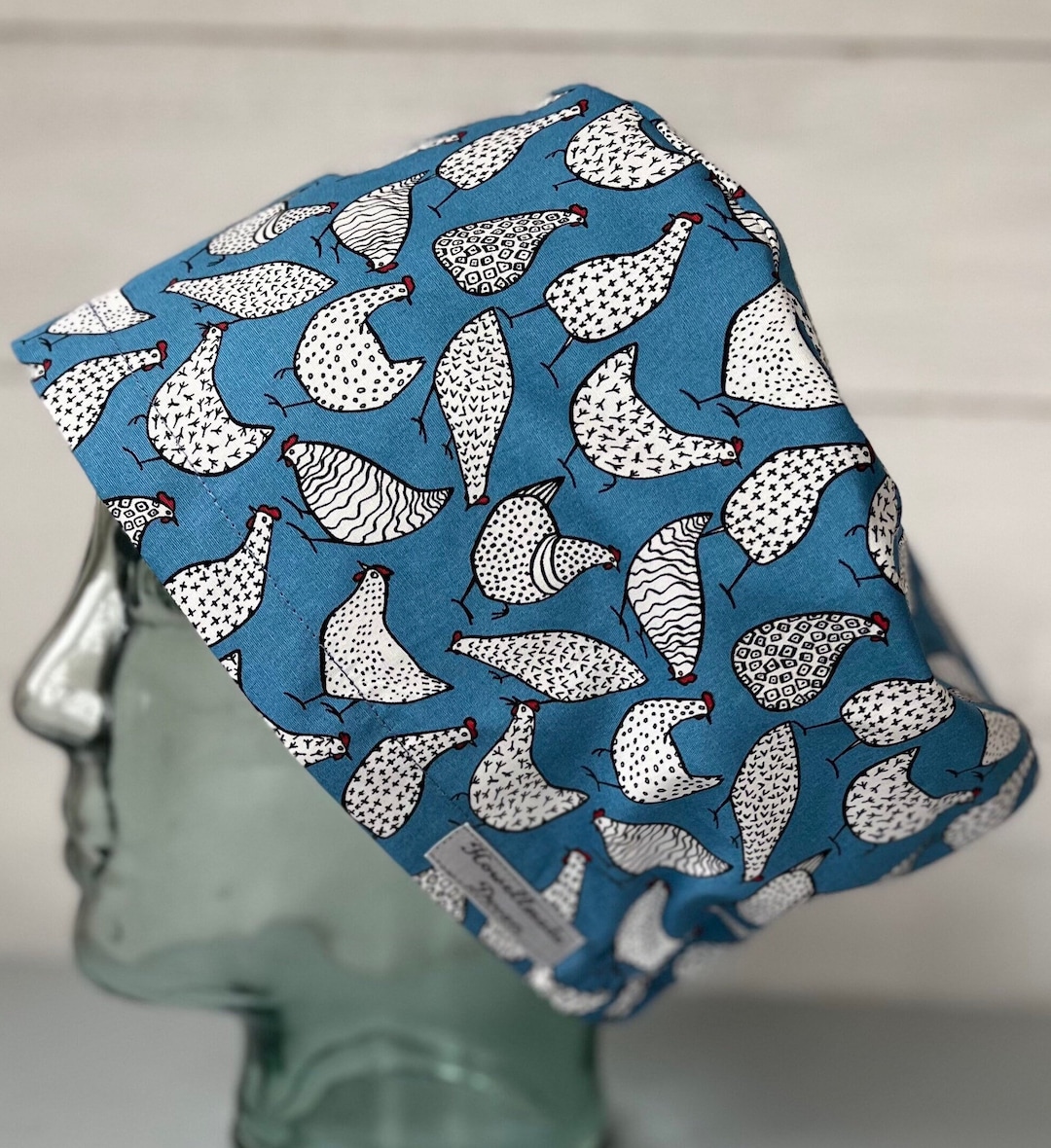 Little White Hen Design Scrub Hat - Etsy