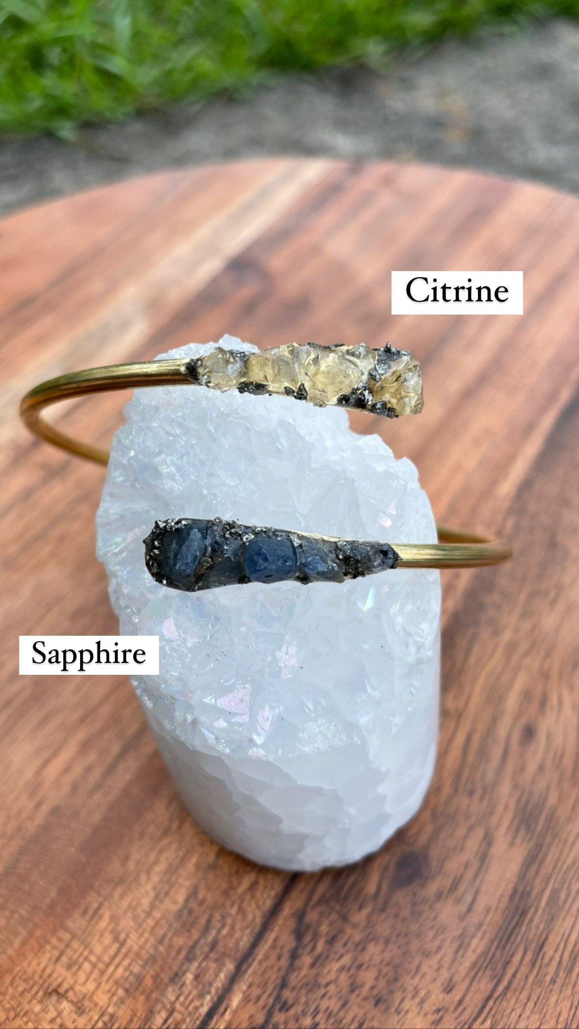 Custom Double Ended 2 Stone Cuff - Etsy