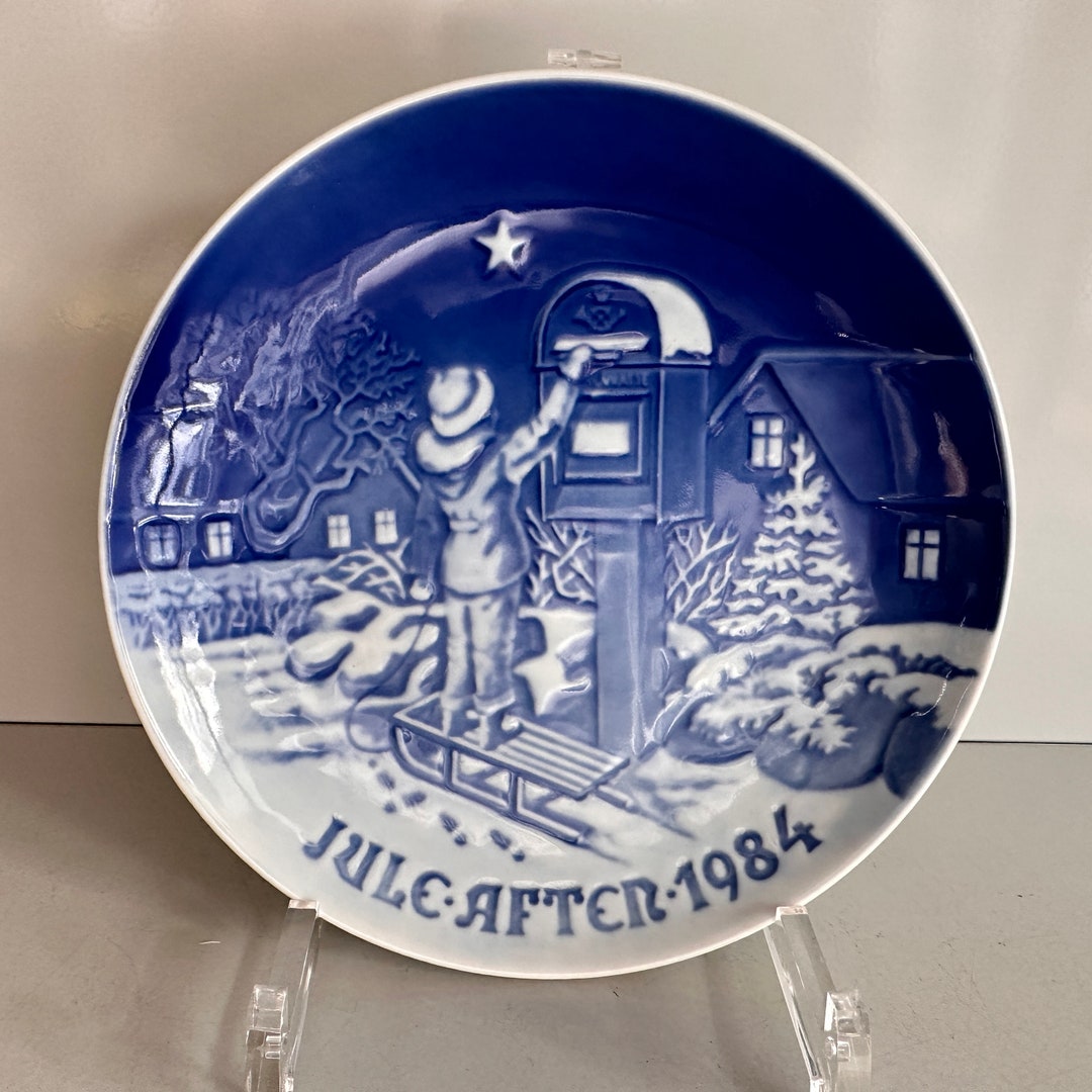 B&G Copenhagen Bing Grondahl CHRISTMAS PLATE Jule Aften 1984 - Etsy