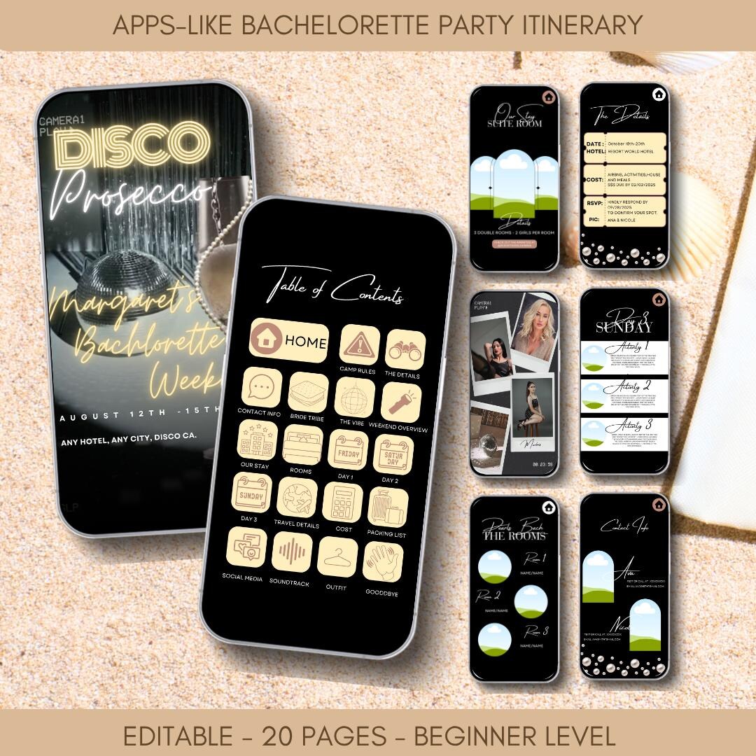 Disco ITINERARY for Disco Theme Bachelorette Weekend Gateaway Girls ...