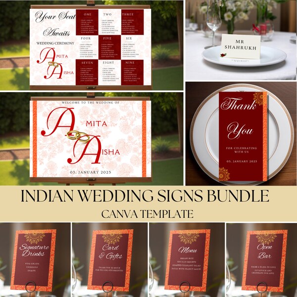 Indian Wedding Signs - Etsy