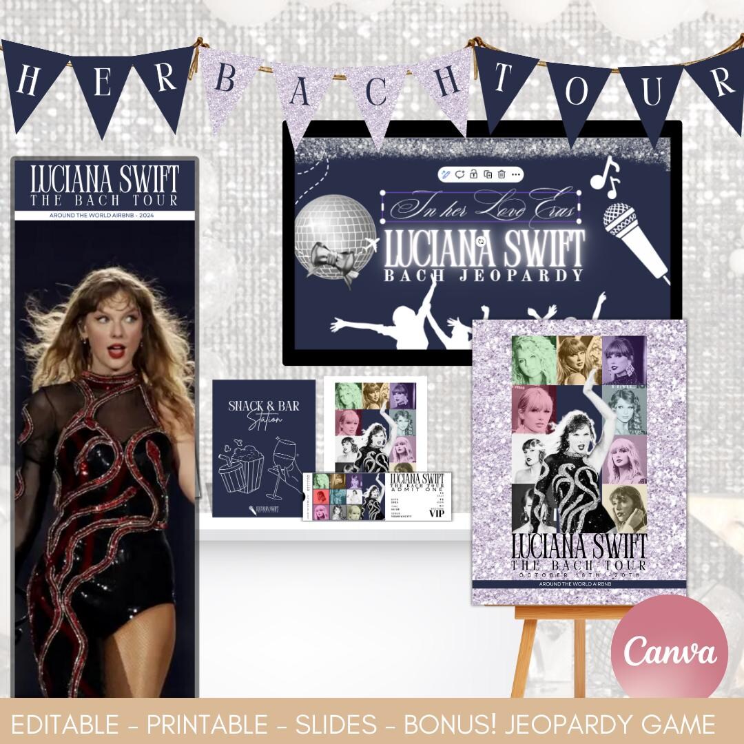 Unique Bachelorette Party Taylor Swift Stationery Editable Eras Tour ...