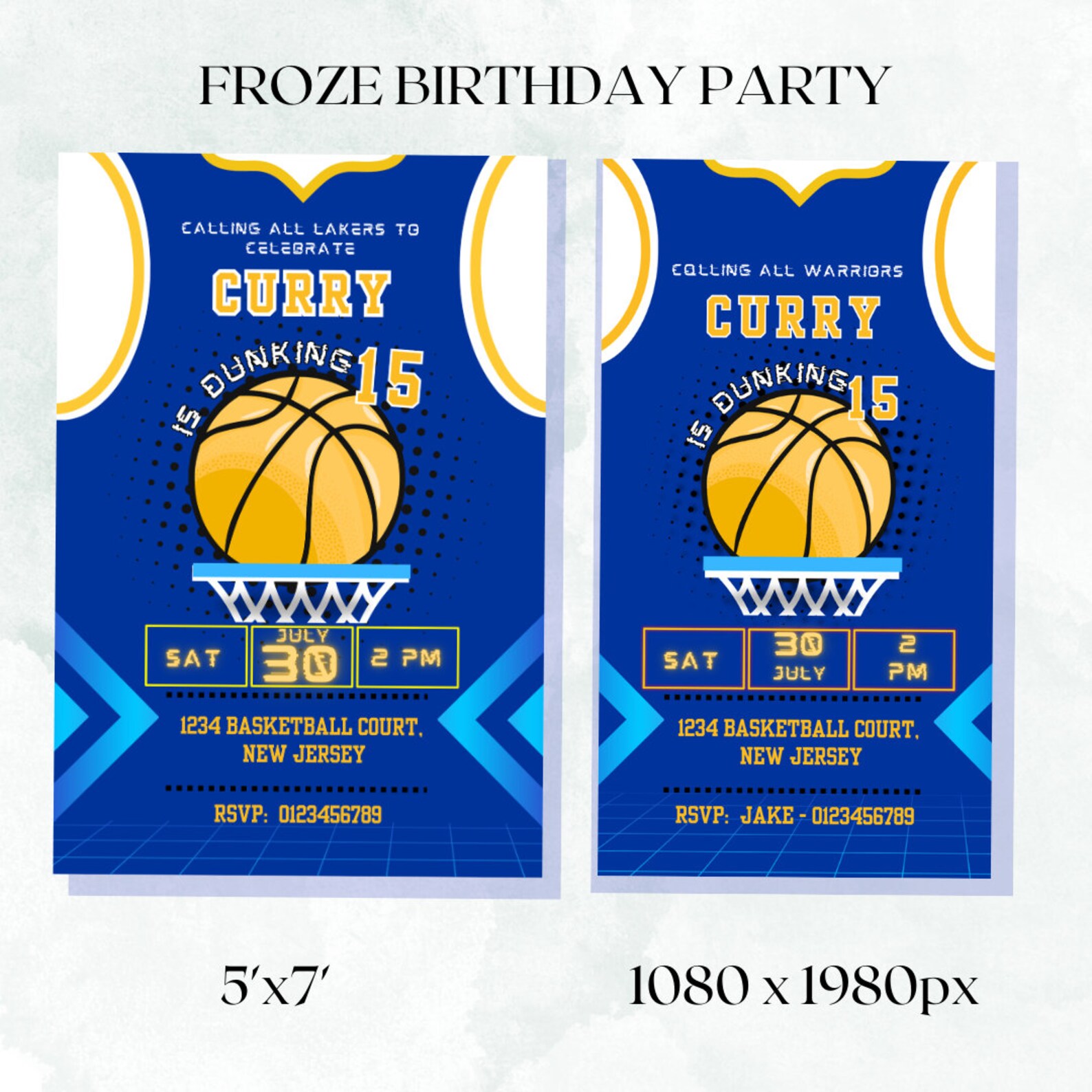 Editable Basketball Invitation for Birthday Party, Animated Video ...