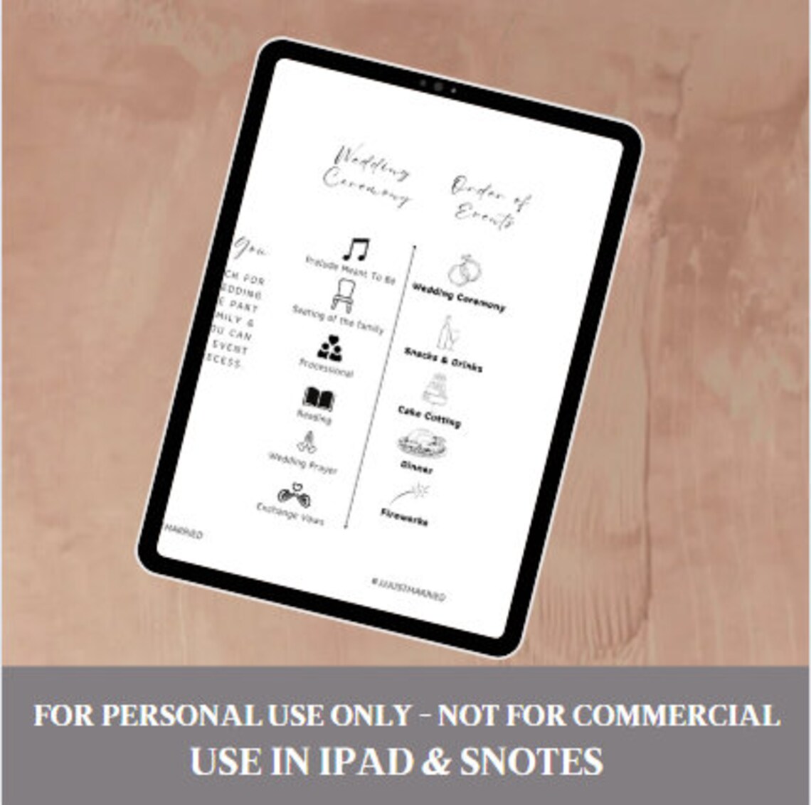 Trifold A4 Wedding Infographic Program Foldable Canva Modifiable ...