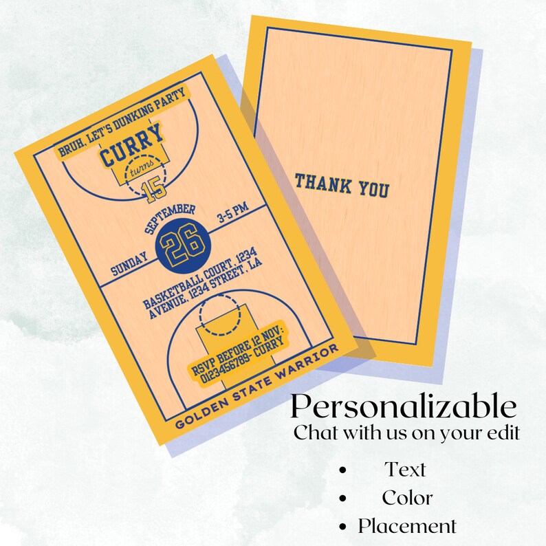 Editable Basketball Invitation for Trainee Birthday Party, Basketball ...