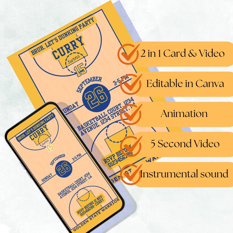 Editable Basketball Invitation for Trainee Birthday Party, Basketball ...