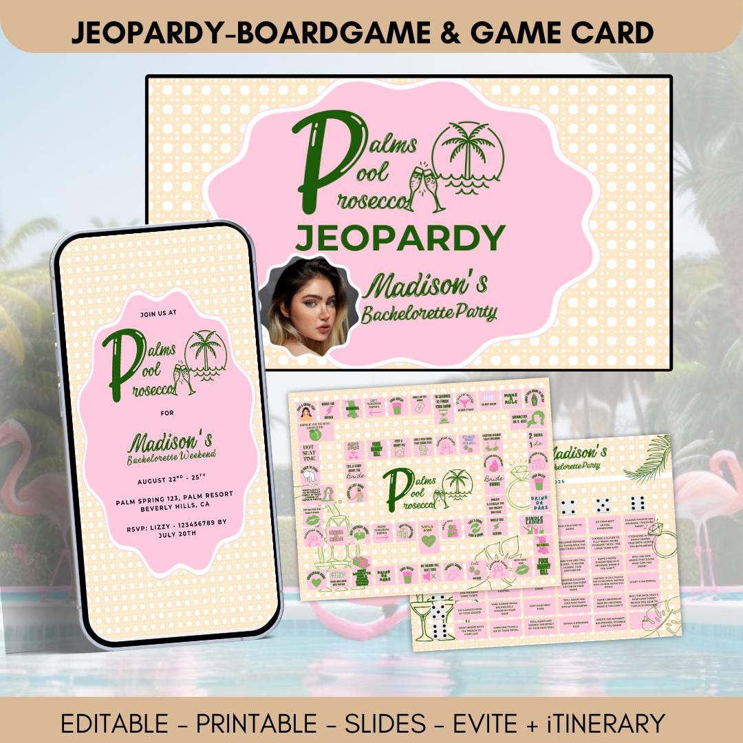 Palm Jeopardy Bach Games Editable Palm Beach Activity Hen Party ...