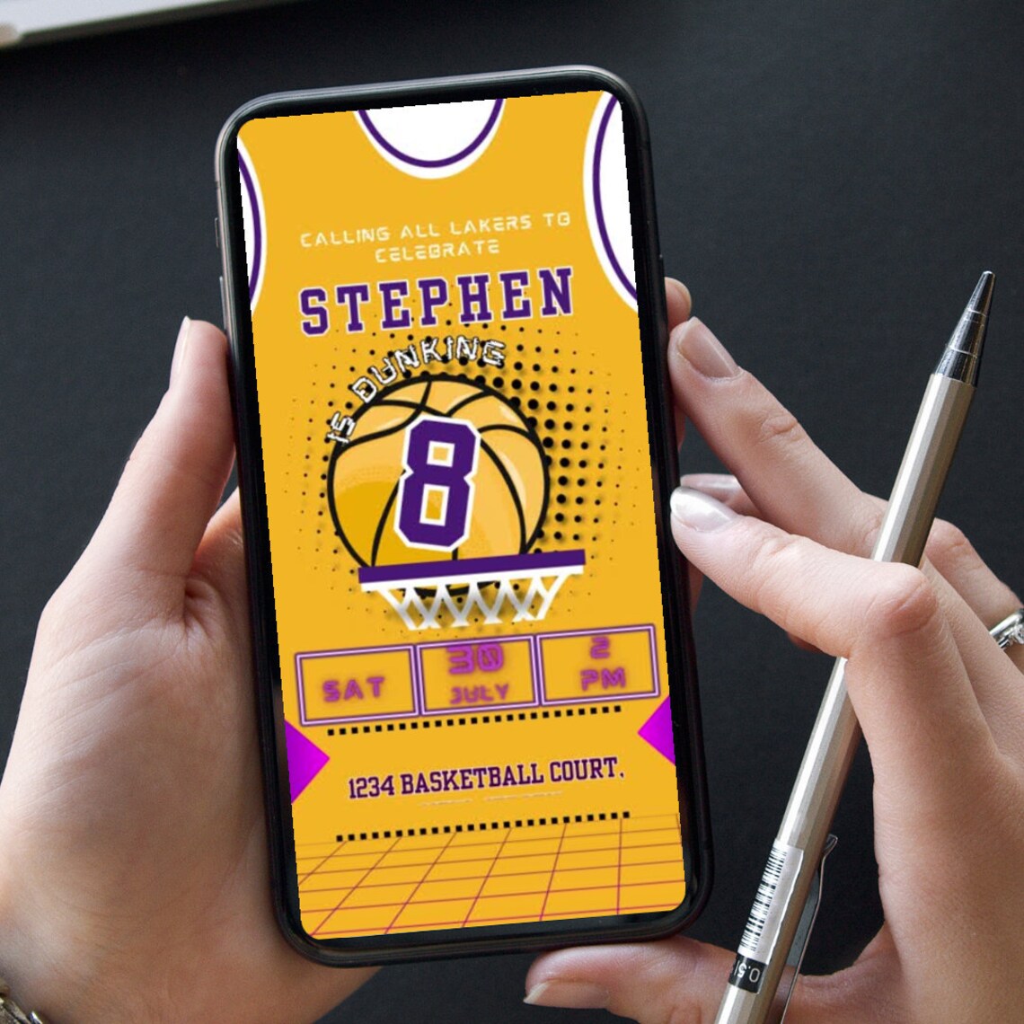 Editable Basketball Birthday Invitation for Basketball Player Party ...