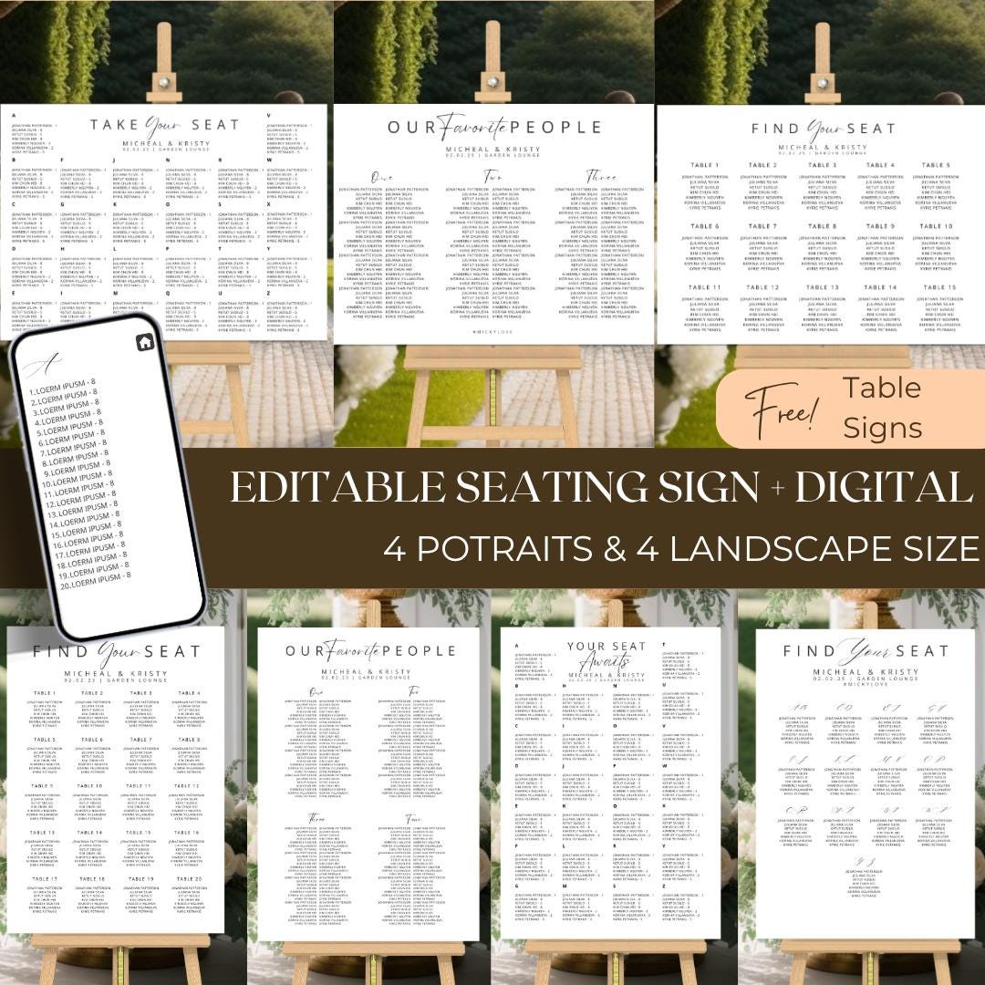 Multipurpose Seating Chart Apps Like Editable Seating Plan Alphabetical ...