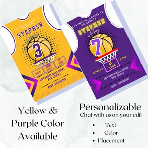 Editable Basketball Birthday Invitation for Basketball Player Party ...