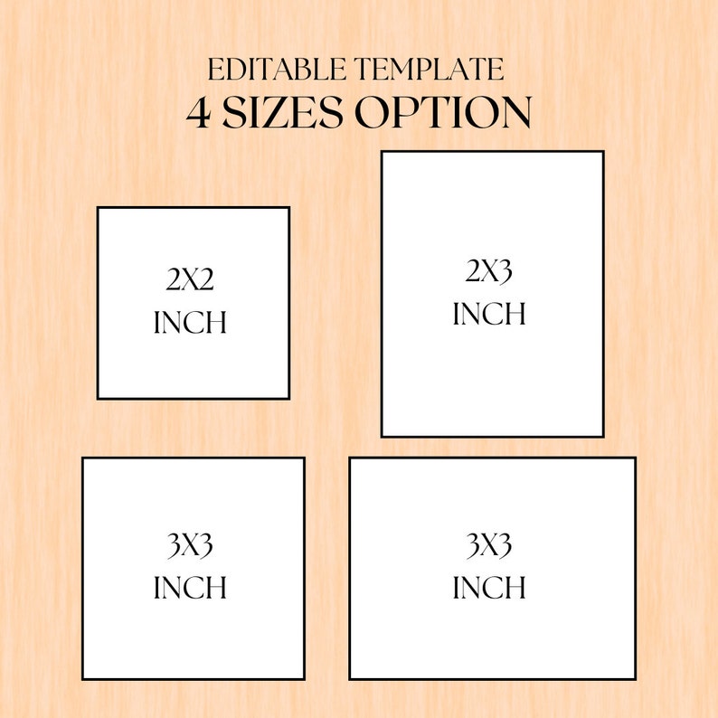Editable Candle Labels Modern Minimalist Wedding, Size 3x3'/ 2x3'/ 3x2 ...