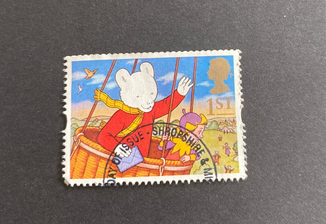 Rupert Bear Vintage Postage Stamp 1994 Queen Elizabeth II Postage Stamp ...