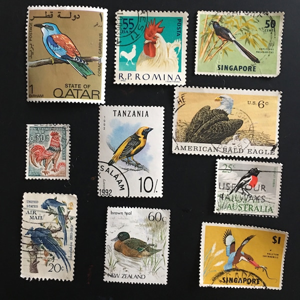 Vintage Bird Stamps - Etsy