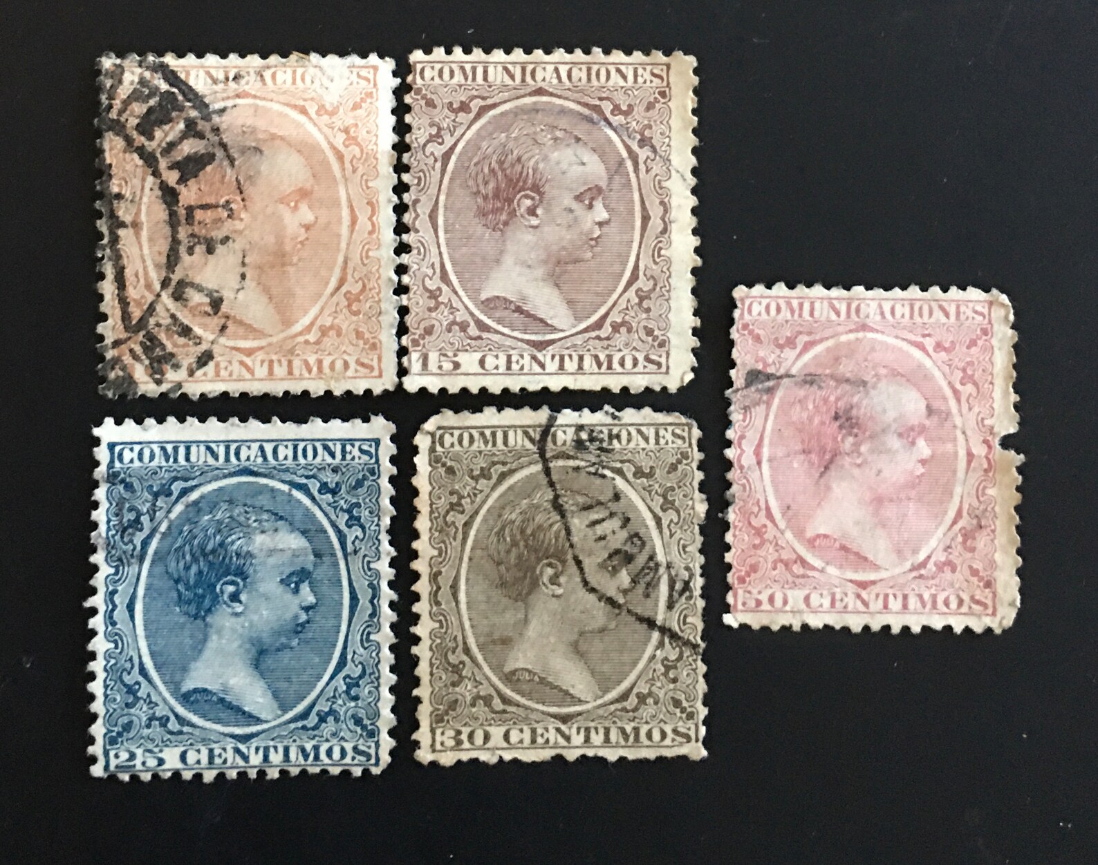 Spanish Vintage Postage Stamps 1872-1954 Faces on Stamps X30 Used ...