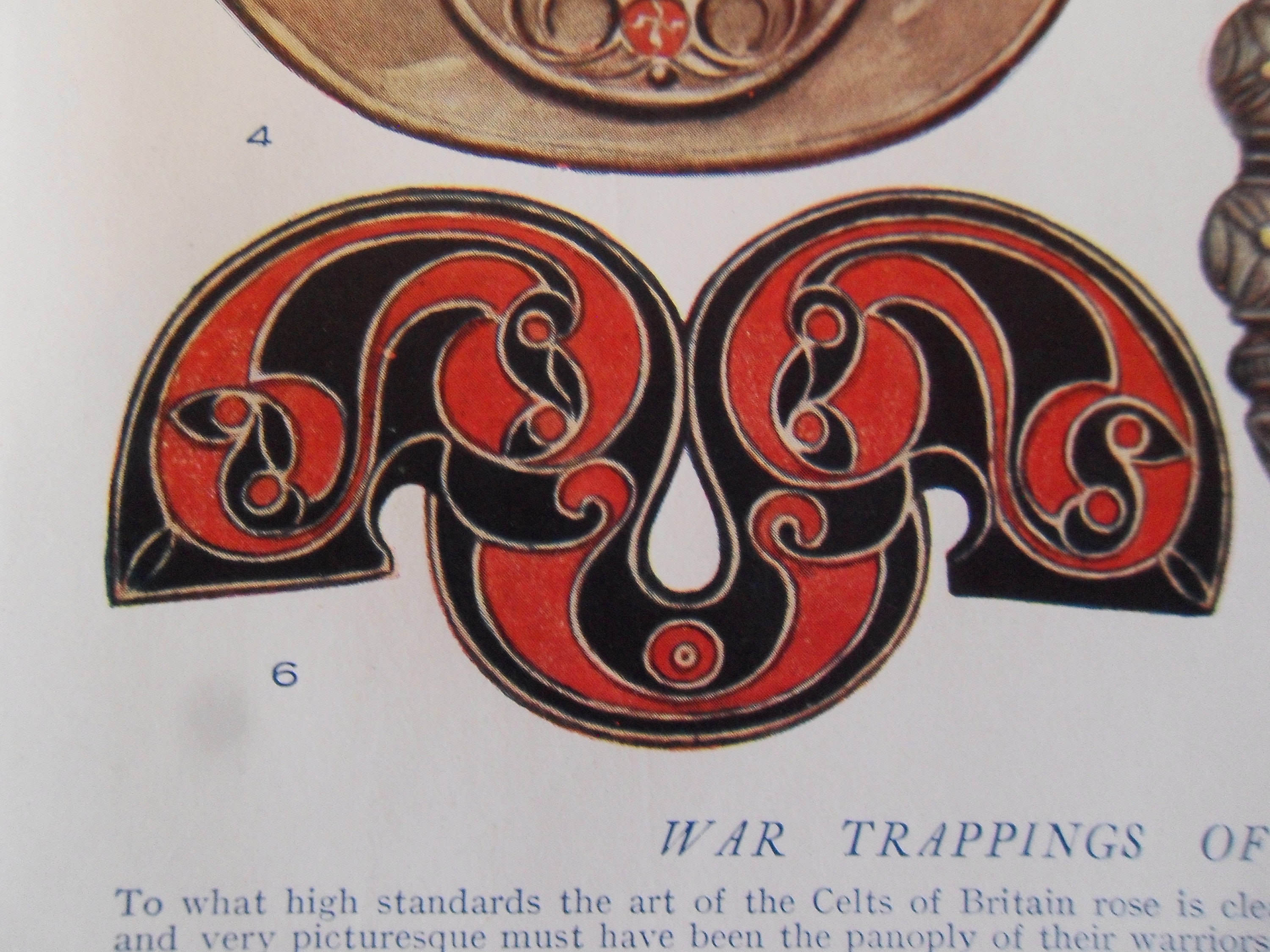 Original Antique C1920s Metal Work Ancient Britons Book Page Print ...