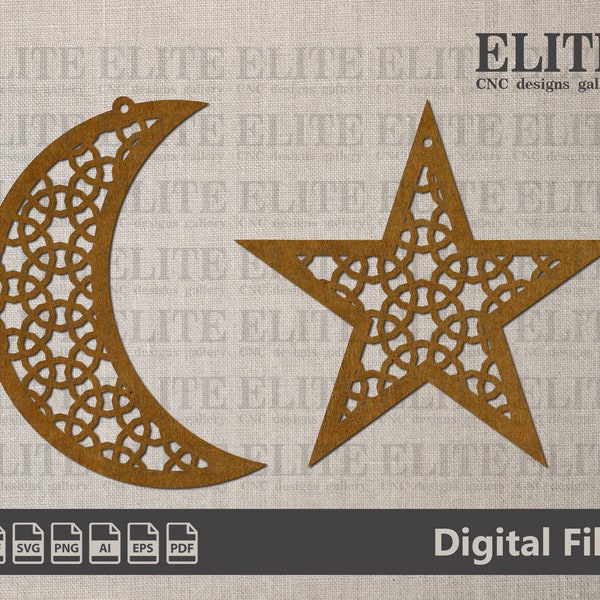 Ramadan Moon Star Svg - Etsy