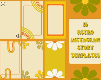 Retro IG Story Backgrounds 70's Retro Wallpaper | Etsy