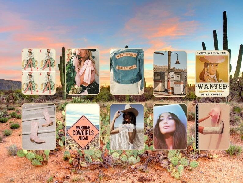 Western Wall Collage Art 30 Digital Art Print Printable Wall - Etsy