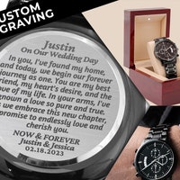 Custom Gift for Groom, Groom Watch With Personalized Wedding Date From ...