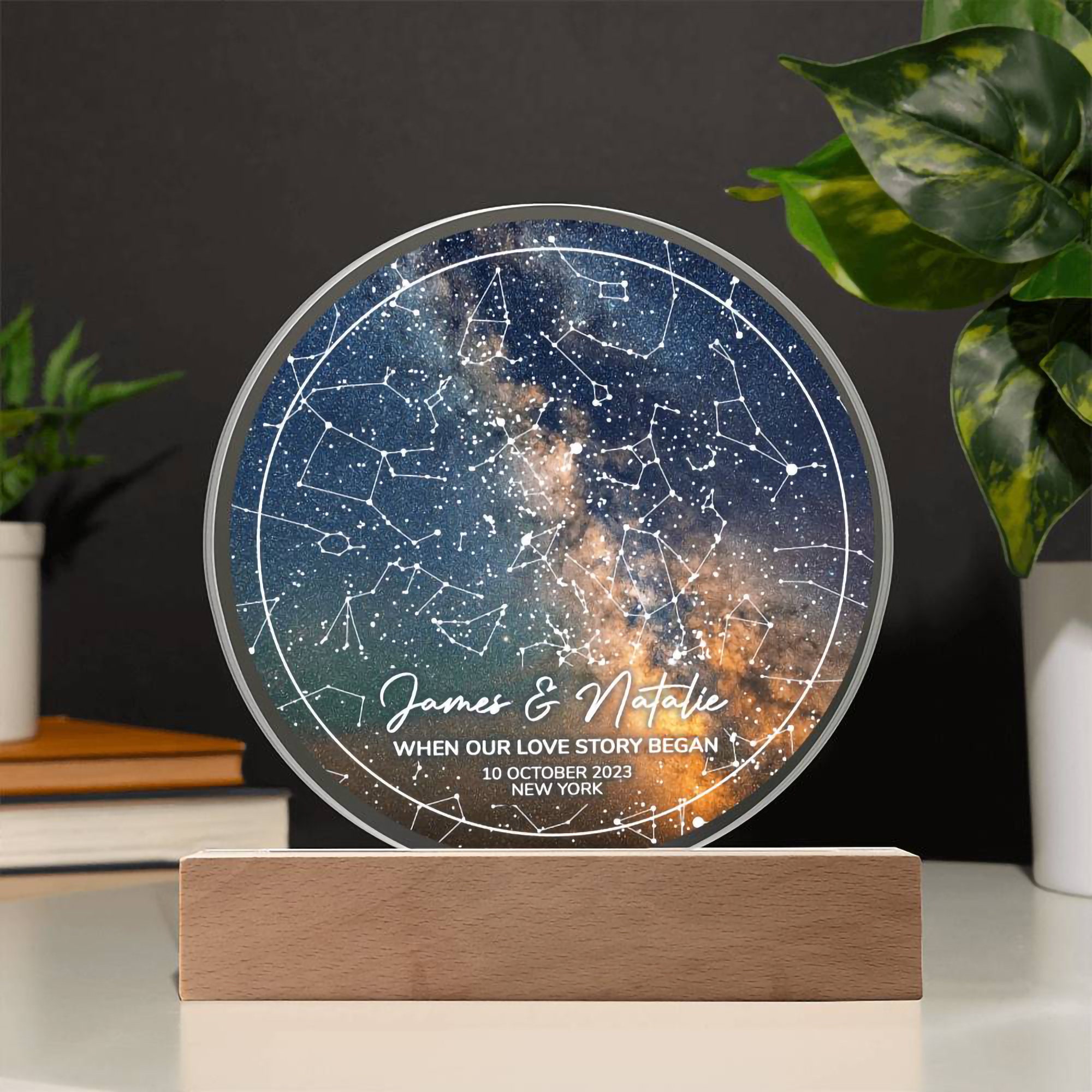 Star Map by Date, Custom Star Map, Star Map Gift, Star Map Night Light ...