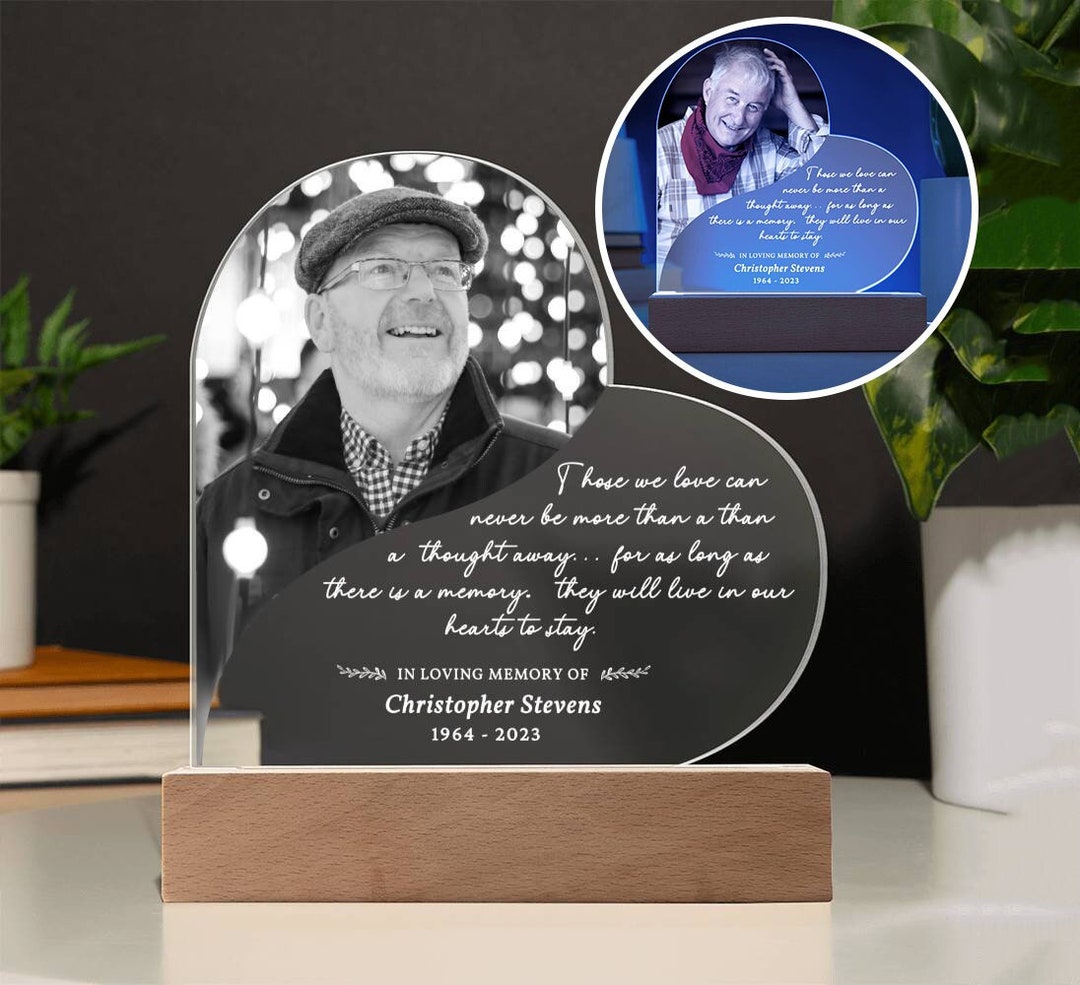 Memorial Plaque Memorial Photo Plaque Sympathy Gift Loss of - Etsy